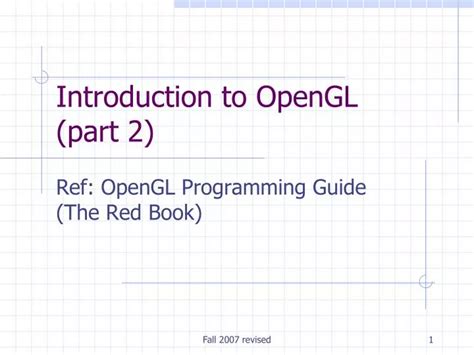 Ppt Introduction To Opengl Part Powerpoint Presentation Free Download Id