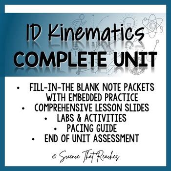 1D Kinematics Complete Unit Comprehensive Physics Curriculum TPT