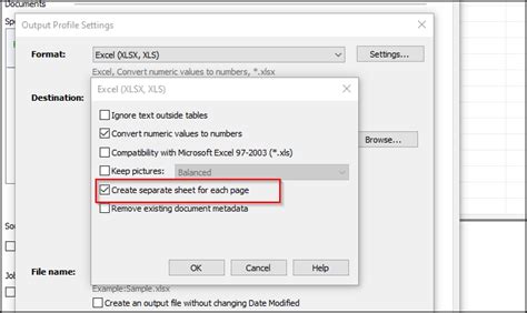 Is It Possible To Create A Separate Sheet Per Each Page In The Exported