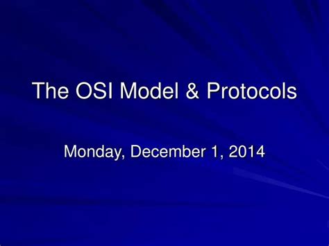 PPT The OSI Model Protocols PowerPoint Presentation Free Download ID 7080249