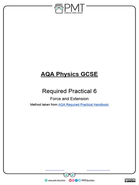 Notes Rp 06 Force And Extension Aqa Physics Gcse Pdf Force Weight