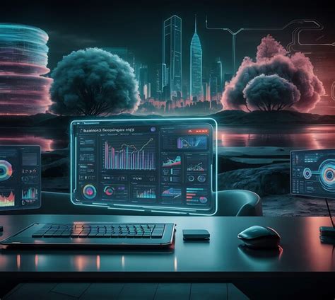 Business Intelligence Technology And Big Data Analytic Mixed Media Premium Ai Generated Image