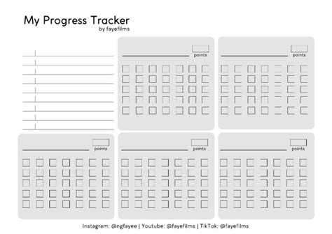 Progress Tracker Printable Pdf
