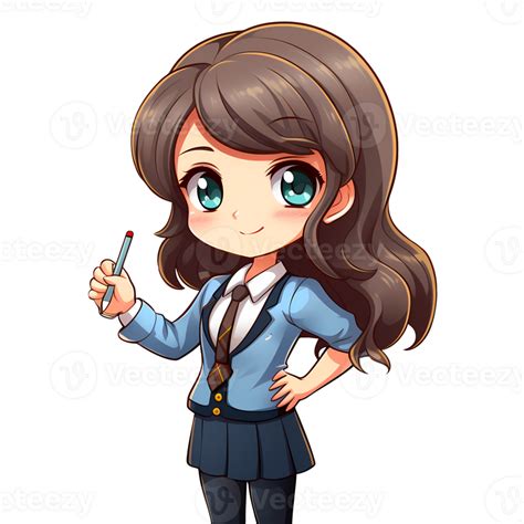Cute Teacher Back To School Clipart Ai Generative 27237877 Png