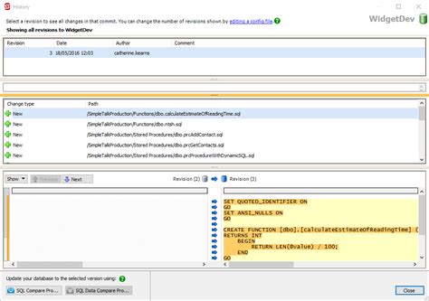 View Source Control History Sql Source Control 5 Product Documentation