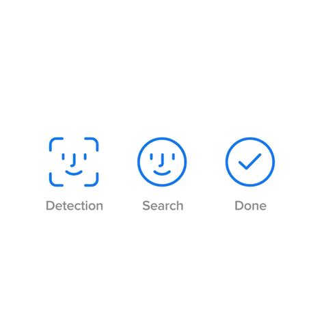 Premium Vector Face Id Scanning Process Vector Icons