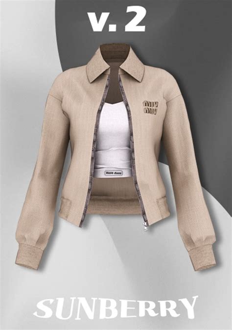 Sunberry Setlogo Jacket And Belt Mini Skirt 2413👚🩳x2early Access Sunberry Sims Mods