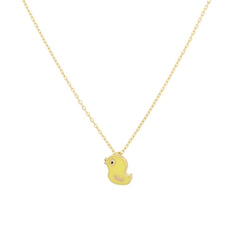 گردنبند بچه گانه جوجه زرد گالری طلا و جواهرات گرامی