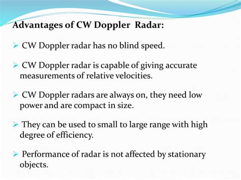 Radar Systems Unit Ii Cw And Frequency Modulated Radar Pptx Digital Audio Computer