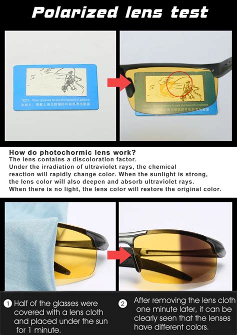 Day Night Polarized Driving Photochromic Sunglasses Sunray Glasses