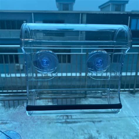 Wild Bird Feedersclear Acrylic Bird Feeder With Strong Suction Cups And Seed Tray With Drainage