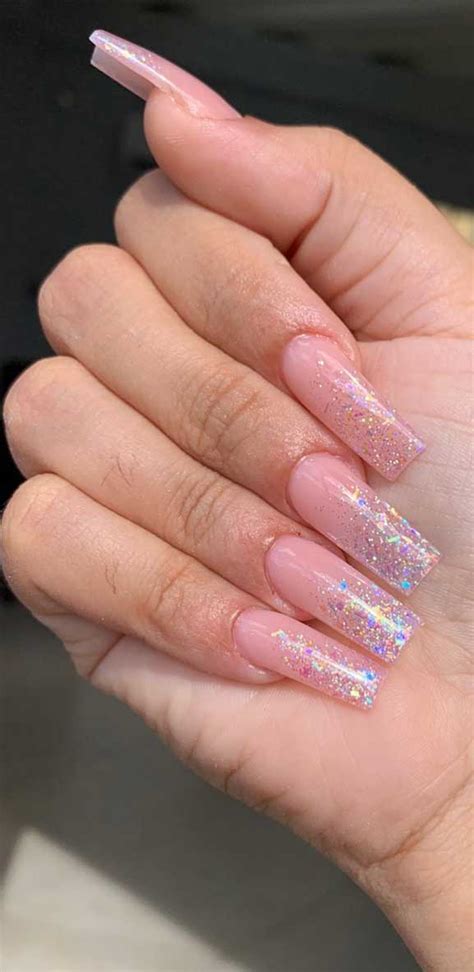 Cute Glitter Acrylic Nail Designs