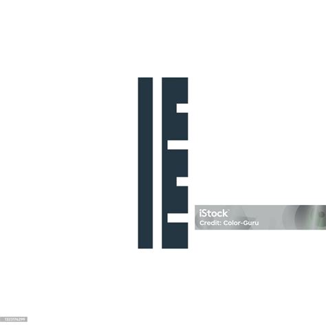 눈금자 아이콘입니다 웹 사이트 디자인 및 모바일 앱 개발 인쇄용 글리프 눈금자 아이콘 흰색 배경에 격리 된 채워진 Ui 컬렉션의 눈금자 아이콘 교육에 대한 스톡 벡터 아트