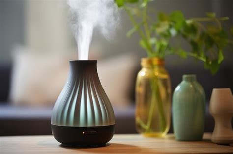 Premium Photo Electric Essential Oil Diffuser Spreading Aromatic Mist