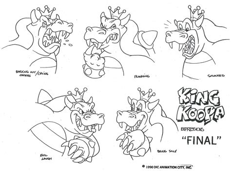 Supper Mario Broth On Tumblr Expression Model Sheet For King Koopa From The Production