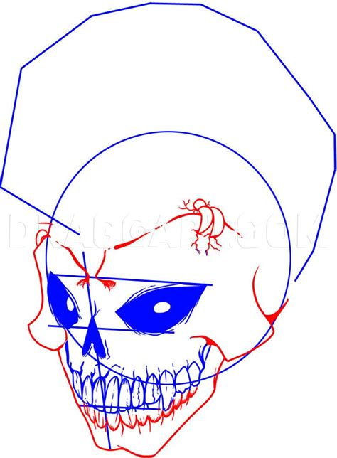 How To Draw A Skull Step By Step Drawing Guide By Dawn Drawings Guided Drawing Graffiti
