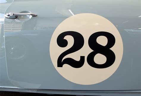 Classic Ivorycream Vintage Car Race Rally Numbers 40cm Pair Mga Mgb