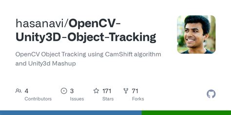 Github Hasanaviopencv Unity3d Object Tracking Opencv Object Tracking Using Camshift