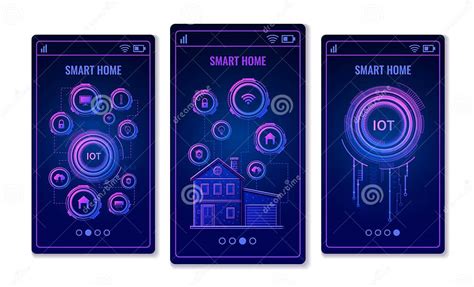 Iot App Design In Gradient Design Stock Illustration Illustration Of