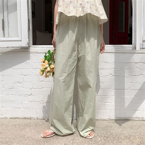 아더먼데이 단독 베스트재진행💙안입은듯 쿨나일론 썸머 밴딩팬츠 와이드팬츠 가벼운 바스락 여름긴바지 간절기 봄팬츠 와이드핏 루즈핏팬츠 비치 동남아 여행룩 바캉스