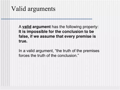 PPT Valid Arguments PowerPoint Presentation Free Download ID 4825666