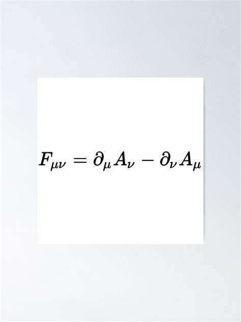 Electromagnetic Tensor Quantum Field Theory And Physics Poster For