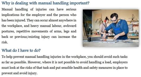 Manual Handling Training Course Line