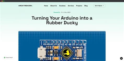 Turning Your Arduino Into A Rubber Ducky