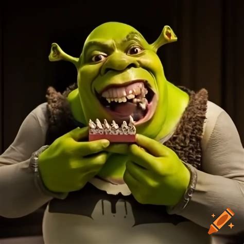Funny Image Of Steve Harvey Being Chased By Shrek On Craiyon