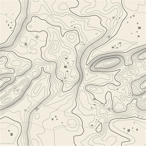 Seamless Vector Topographic Map Background Line Topography Map Seamless Pattern Contour
