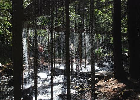 Bridal Veil Installation By Louis Sicard Is A Water Curtain In A Wood