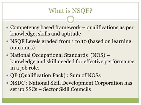 National Skill Qualification Framework Pptx