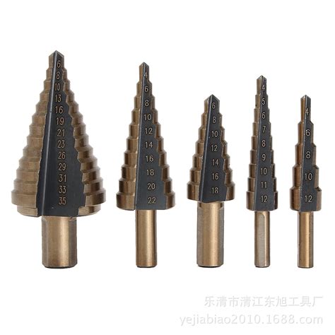 台阶钻 钢板钻 麻花钻 跨境Amazon5件套英制阶梯钻头组套装 阿里巴巴
