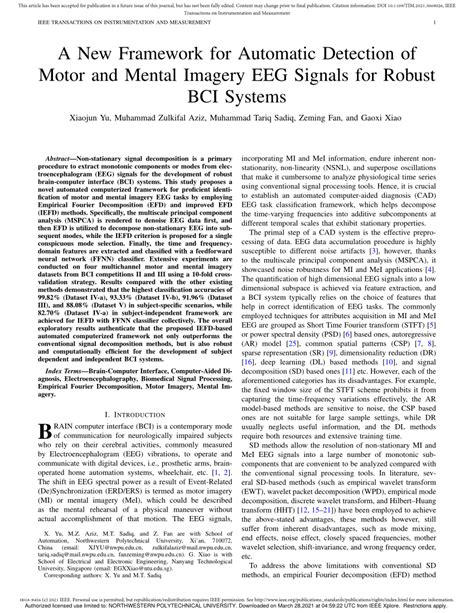 pdf a new framework for automatic detection of motor and mental imagery eeg signals for robust
