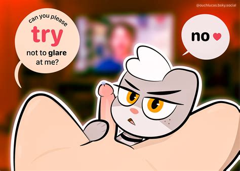 Rule 34 Anthro Blurred Background Bodily Fluids Choker Dialogue Digital Media Artwork Duo