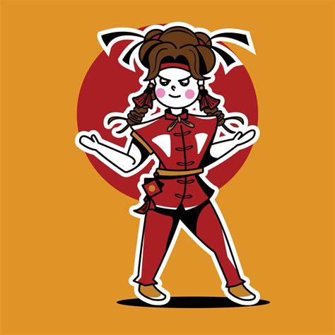 Cute Chinese Girl Cartoon Chinese New Year Vector Illustration Isolated 16881767 Vector Art At