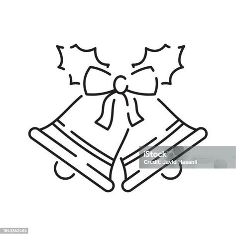 크리스마스 벨 라인 아이콘입니다 이동할 수 있는 개념과 웹 디자인을 위한 선형 작풍 표시 징글 벨 윤곽선 벡터 아이콘입니다 심볼 로고 일러스트 벡터 그래픽 12월에 대한