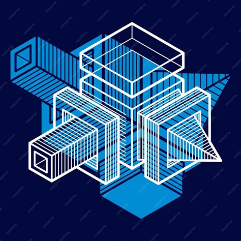 Premium Vector Abstract Three Dimensional Shape Vector Design Cube