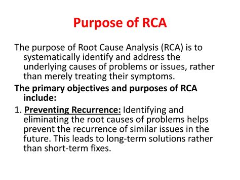 ROOT CAUSE ANALYSIS PowerPoint Presentation PPTX