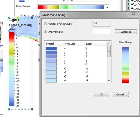 Arcgis Desktop How To Create A Stretched Symbology With Labels For Each 1 Meter In Arcmap