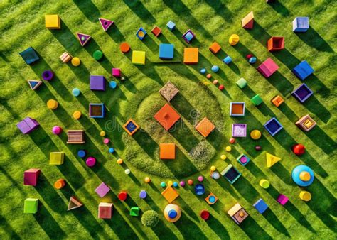 A Colorful Aerial Perspective On Abstract Mathematical Patterns Geometric Shapes Equations And