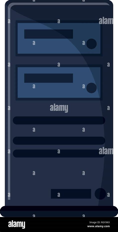 Cpu Computer Tower Technology Stock Vector Image Art Alamy