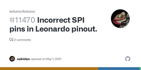 Incorrect Spi Pins In Leonardo Pinout · Issue 11470 · Arduinoarduino