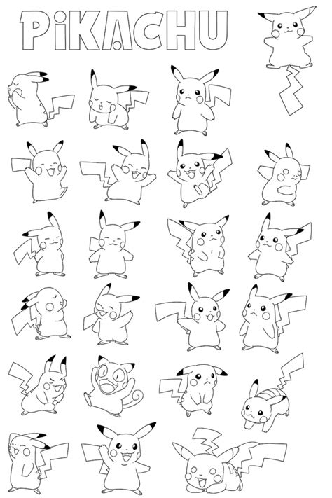 [hot] 850 Tranh Tô Màu Pikachu đẹp Dễ Thương Cho Bé