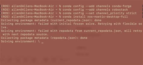 while trying to install ros noetic error · issue 209 · robostack ros noetic · github