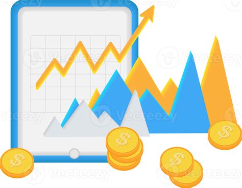 chart stock market coin 3d element 44267917 png