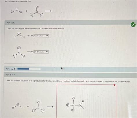 Solved For The Lewis Acid Base Reaction Part 1 Of 2 Label Chegg Com