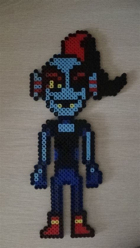 Undyne Undertale Perler Beads By SuperSensei Perler Crafts Perler Bead Art Bead Crafts