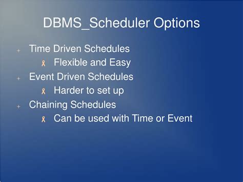 Ppt Dbmsscheduler The How What And Why Powerpoint Presentation