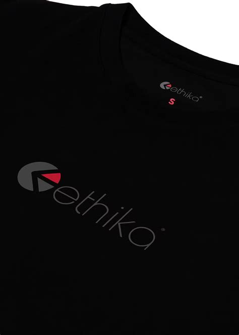 Womens Fitted Tee Ethika Logo Black Ethika